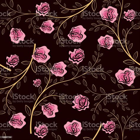 장미 꽃 꽃잎과 흰색 바탕에 수채화 스타일에 나뭇잎 섬유 종이 포장 예술 벡터 일러스트 레이 션 포장에 대 한 완벽 한 패턴입니다 0명에 대한 스톡 벡터 아트 및 기타