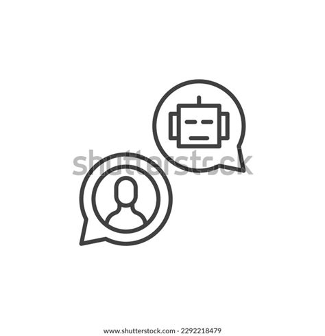 Chatbot Man Speech Bubbles Vector Concept Stock Vector Royalty Free 2292218479 Shutterstock