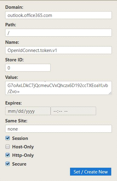 Converting Tokens To Session Cookies For Outlook Web Application