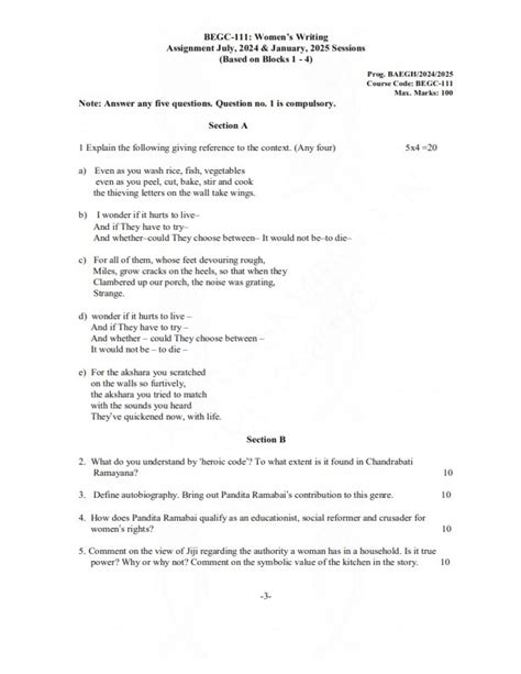 Ignou Begc 111 Solved Assignment 2024 25 English Medium Ignou Solved Assignment