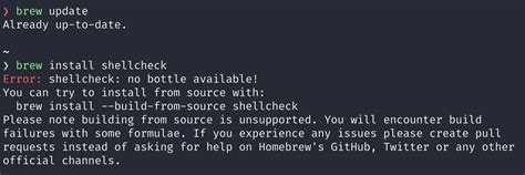 Cannot Install Shellcheck Via Brew · Issue 2229 · Koalamanshellcheck