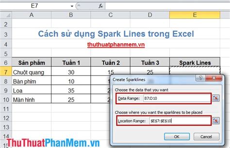 Use Sparklines In Excel