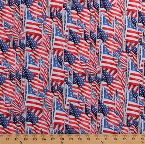 Cotton Flags All Over United States Of America Usa Stars And Stripes