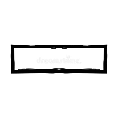 Grunge Rectangular Frame Stamp Ink Empty Black Box Rectangular Border