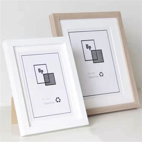 Niusheng กรอบรูปเรียบง่าย กรอบรูป 4x6 นิ้ว สีขาว สีดำ กรอบไม้ กรอบรูปมินิมอล กรอปรูป กรอบรูปไม้