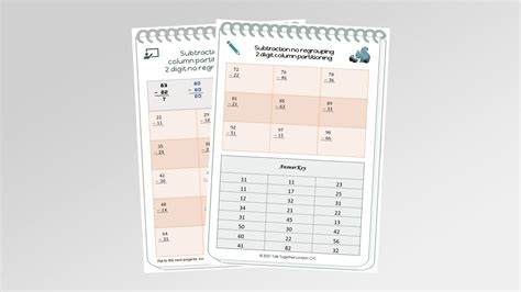 Written Subtraction 1 Use Place Value Partitioning Two Digit Numbers