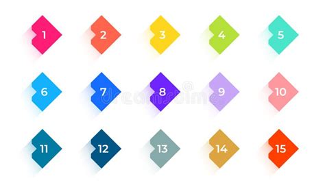 Stylish Bullet Points Infographic Symbols In Pack Stock Vector