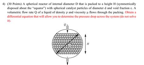 4 30 Points A Spherical Reactor Of Internal