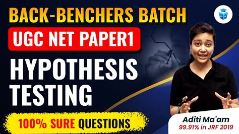 Ugc Net Paper 1 Hypothesis Testing 100 Sure Questions Net Jrf With Aditi Mam Jrfadda