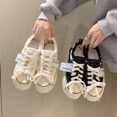 Badu Bg Нов модел дамски текстилни кецове с висока подметка 4см и връзки Badu Bg