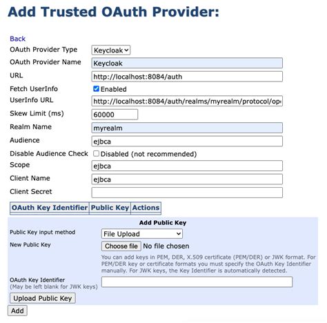 Setting Up Oauth Using Keycloak