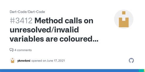 Method Calls On Unresolvedinvalid Variables Are Coloured Inconsistently · Issue 3412 · Dart
