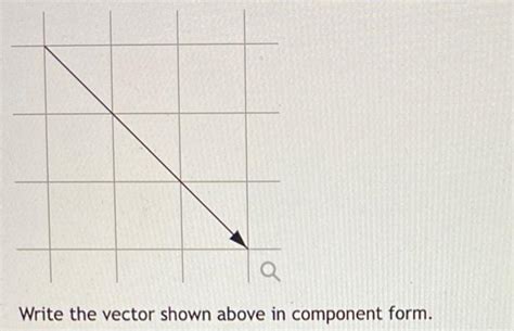 solved write the vector shown above in component form