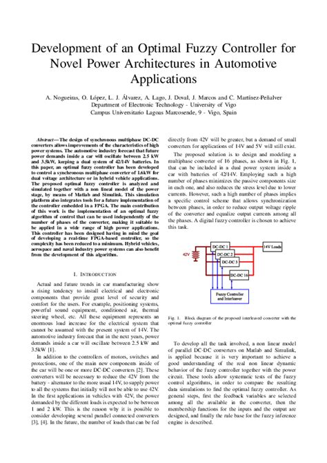 Pdf Development Of An Optimal Fuzzy Controller For Novel Power