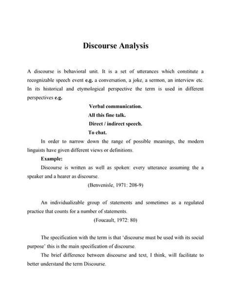 Discourse Analysis Doc
