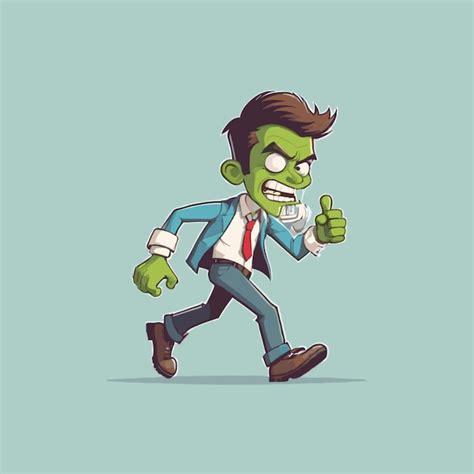 Premium Vector Zombie Vector On White Background