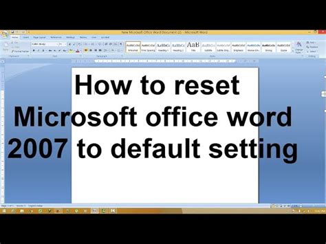 Microsoft Word Default Settings Kenvast