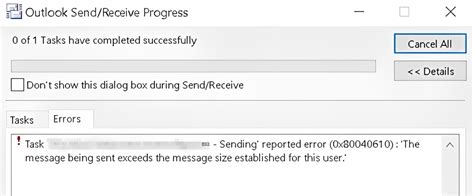 How To Resolve Outlook Error 0x80040610