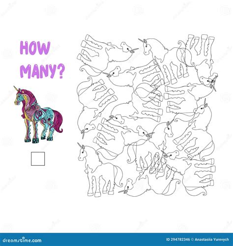 How Many Count How Many Objects Are Hidden In The Picture Stock