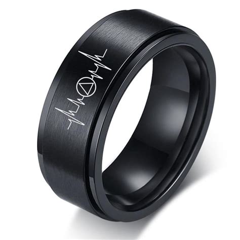 Stainless Steel Aa Sobriety Spinner Ring For Men Womeninspirational