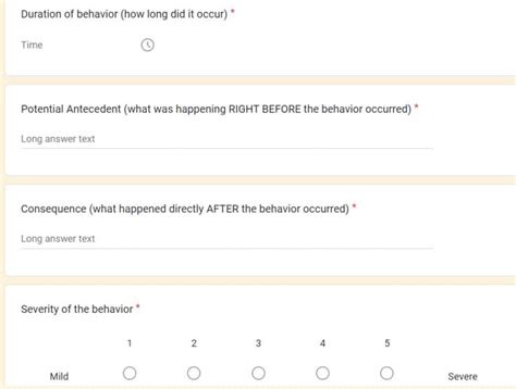 Behavior Data Tracking Log For Teachers Frequency Duration Severity