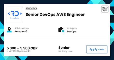 Senior Devops Aws Engineer Job Devops Remodevs Wrocław No Fluff