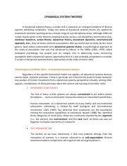 TOPIC DYNAMICAL SYSTEM THEORY Pdf DYNAMICAL SYSTEM THEORIES In Dynamical Systems Theory A