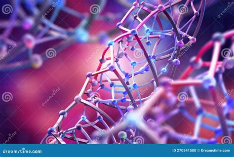Synthetic Cyber Dna Molecule Artificial Intelligence Neural Network Stock Illustration