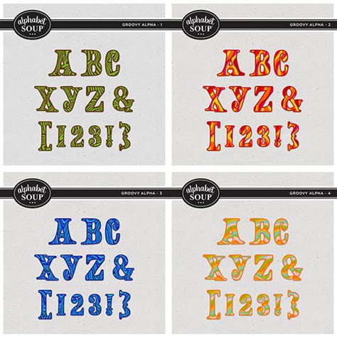 Groovy Alpha Bundle Digital Art