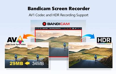 Bandicam Updates With AV Codec And HDR Recording Support