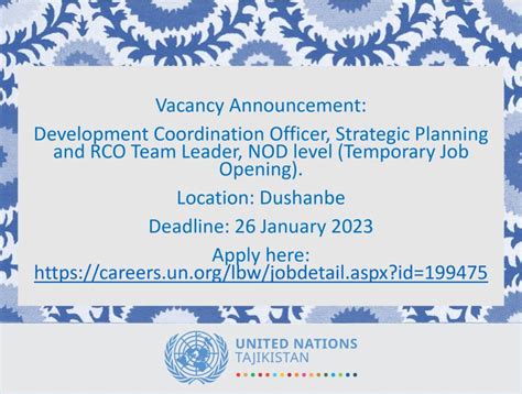 Parviz Yakubov On Linkedin Unjobs Unintajikistan