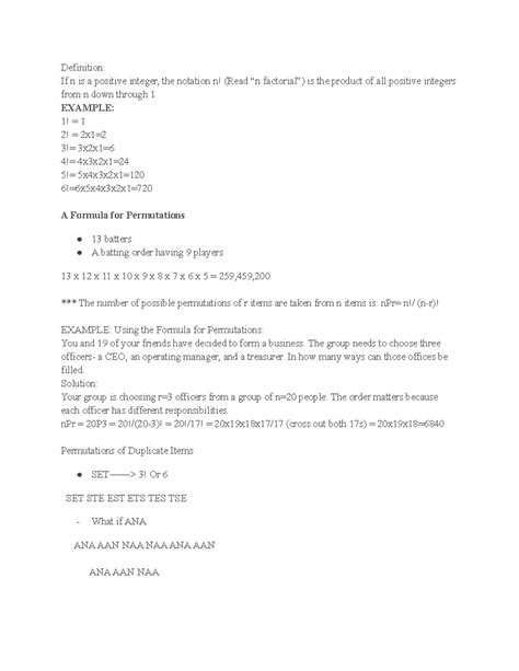Quantitative Reasoning Chapter 1 Definition If N Is A Positive Integer The Notation N Read