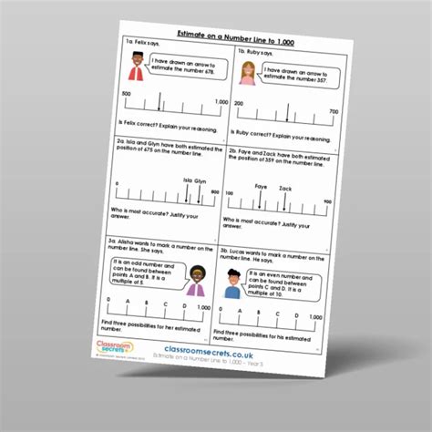 Year 3 Estimate On A Number Line To 1 000 Discussion Problem Resource Classroom Secrets
