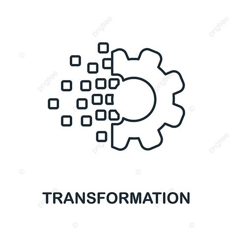 Linear Transformation Icon For Web Design And Infographics Vector