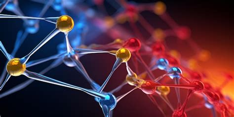 Premium Ai Image Molecular Structure Of Molecules In A Dark Background