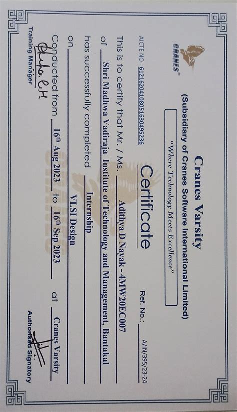 Vlsi Vlsidesign Vlsitraining Vlsi Adithya D Nayak