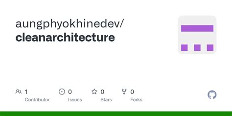 GitHub Aungphyokhinedev Cleanarchitecture