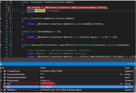 Entity Framework Ef Core Add Function Returns Negative Id Stack