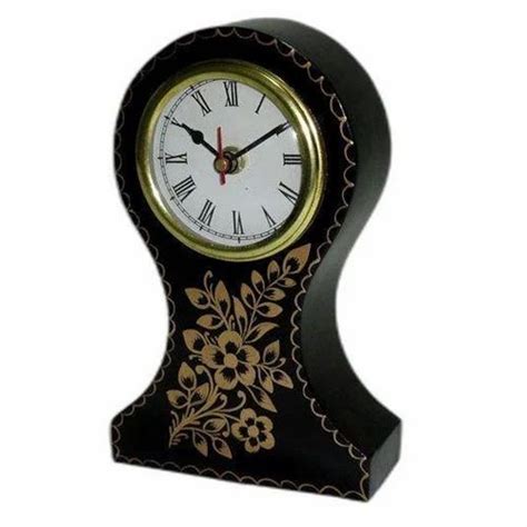 Analog Black Wooden Table Clock For Home At ₹ 250 Piece In Moradabad Id 27356454633