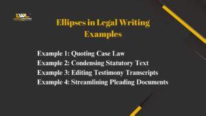 Mastering Ellipses In Legal Writing Usage Examples And Best Practices