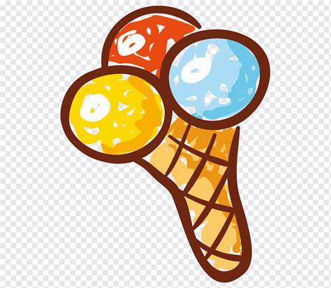 아이스크림 콘 그리기 캔디 만화 애니메이션 음식 라인 만화 생기 사탕 Png Pngwing