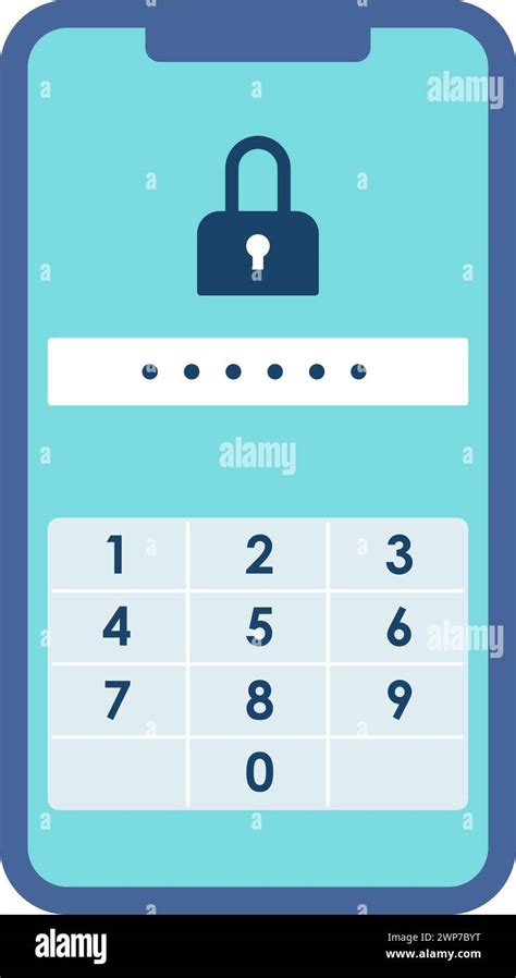 Smartphone Password Screen Vector Illustration That Is Easy To Edit Stock Vector Image And Art