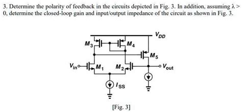 Solved 3determine The Polarity Of Feedback In The Circuits Depicted