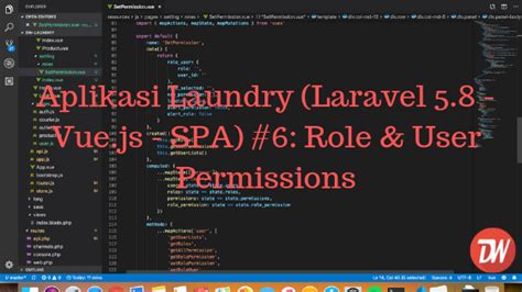 Aplikasi Laundry Laravel 58 Vuejs Spa 6 Role And User