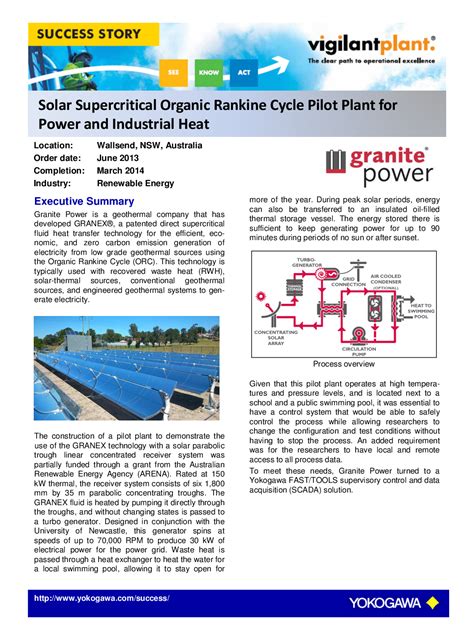 Solar Supercritical Organic Rankine Cycle Pilot Plant For Po