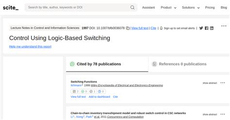 Control Using Logic Based Switching