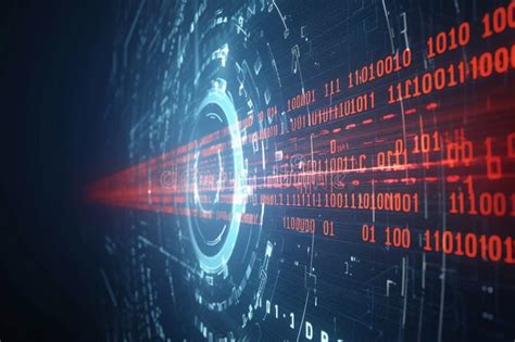 Digital Binary Data Encryption Depicted Amidst Computer Virus Concept