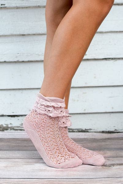 Rose Ruffle Lace Anklet Sock