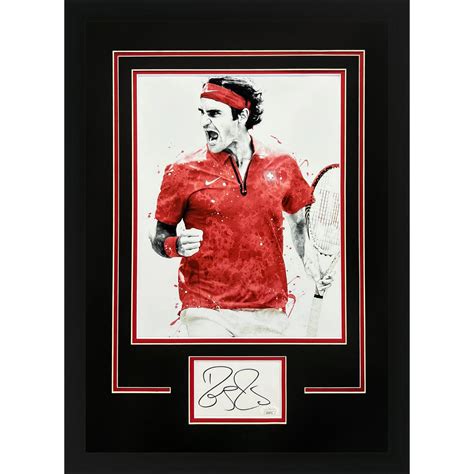 Roger Federer Autographed Tennis Deluxe Framed 11x14 Splash Art Piece
