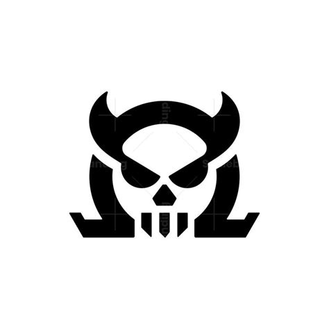 Devil Skull Omega Logo Devil Skull Logo Skull And Bones